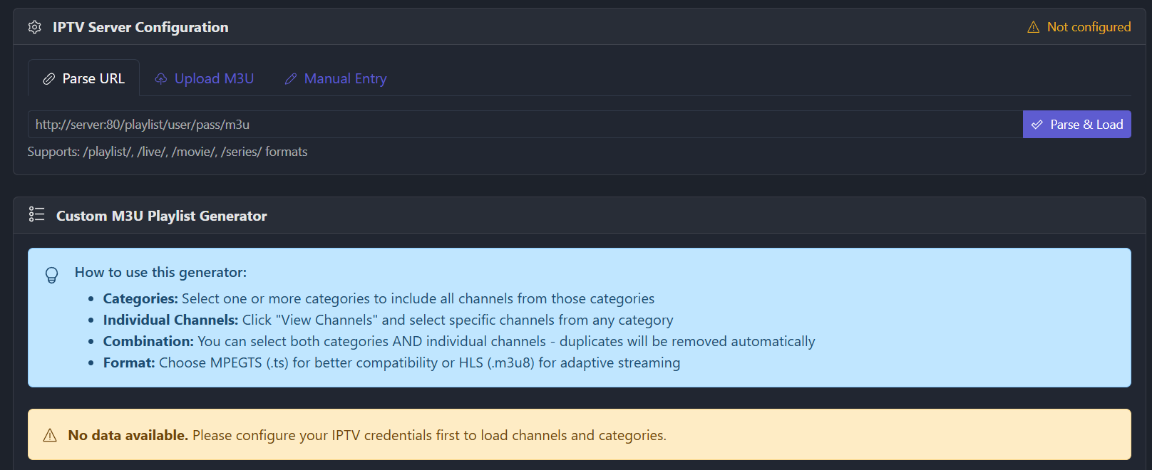 M3U Playlist Manager